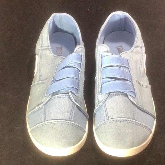 True Religion | Shoes | True Religion Light Denim Slip On Sneaker ...